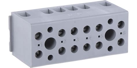 Phoenix Contact G 5 6 EX 6 Way Non Fused Terminal Block 30A Screw Down Terminals 24 12