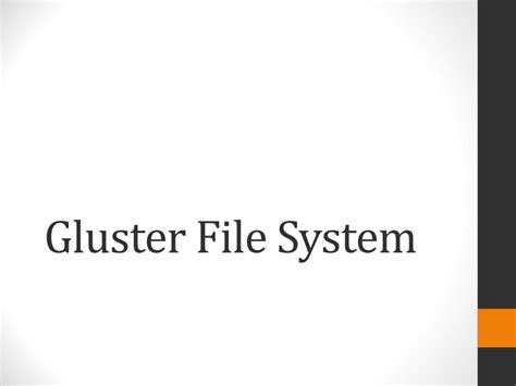 Pdf Introducing Gluster Filesystem By Aditya Dokumentips