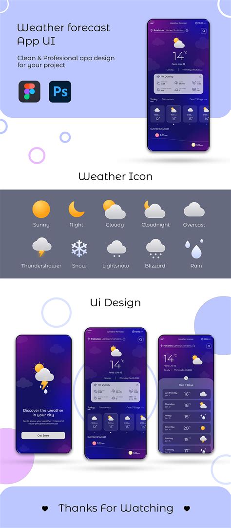 Weather Forecast App Ui On Behance