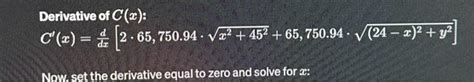 Solved Derivative Of C X Chegg Com