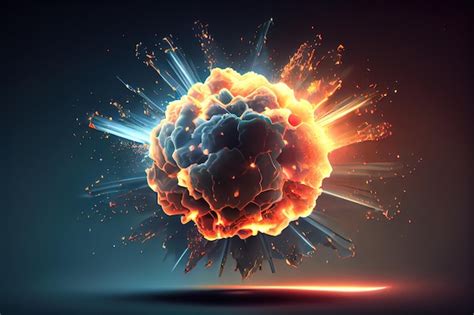 Premium Photo Nuclear Reaction Atomic Particle Explosions