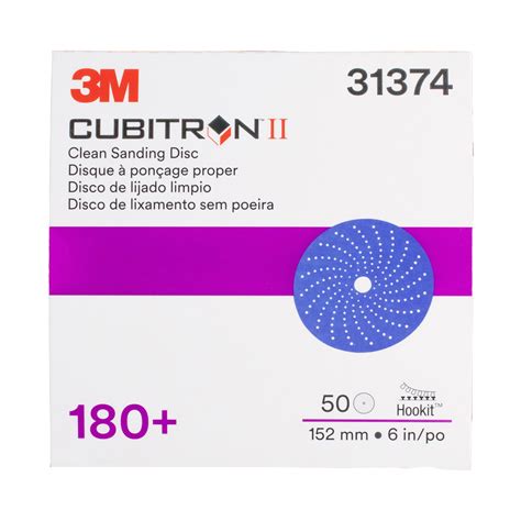 3m 31374 Cubitron Ii Hookit Clean 6in Sanding Abrasive Disc 180 Grad