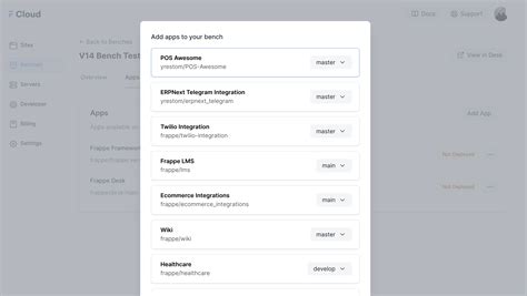 Add App Should Allow Multiple App Selection For Bench Issue 594
