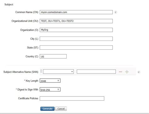 Solved ISE 2 0 CSR With Multiple OU S Cisco Community