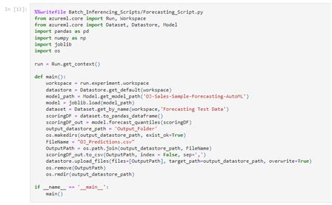 Time Series Forecasting Using Azure Machine Learning Create And