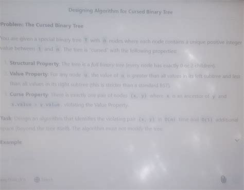 Problem The Cursed Binary Tree You Are StudyX