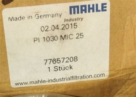 Mahle Element 1030 Mic 25 Type Pi 3730 58 Fl Nbr Zfw43000 Nr Oil Twin