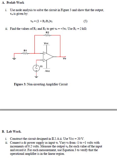Solved A Prelab Work I Use Node Analysis To Solve The Chegg