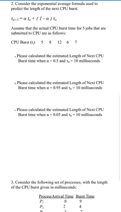 Solved This Assignment Is To Assess Various Cpu Scheduling