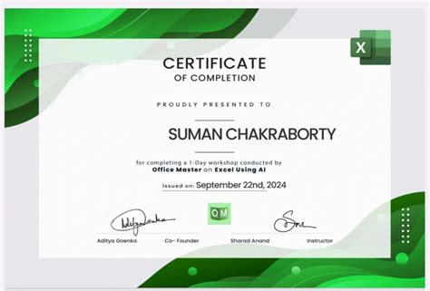 Suman Chakraborty On Linkedin Completed Workshop In Automation And Ai Powered Excel And Ms