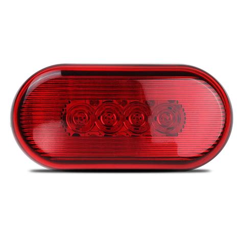 Partsam 2pcs 4inch Rectangular Led Side Marker Clearance Lights Red 10