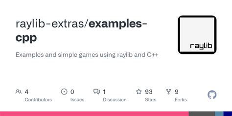 Github Raylib Extrasexamples Cpp Examples And Simple Games Using Raylib And C