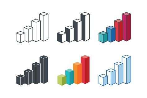 Bar Chart Icon Collection With Different Styles Graph Chart Icon Symbol Vector Illustration