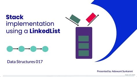 Implementing A Stack Using A Singly Linked List Youtube