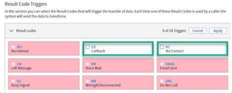 salesforce object mapping result code triggers vanillasoft