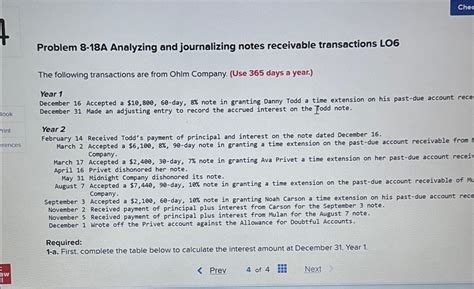 solved problem 8 18a analyzing and journalizing notes