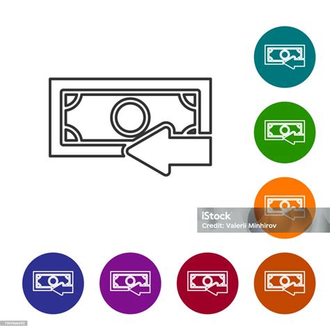 회색 현금 백 라인 아이콘 흰색 배경에 고립입니다 금융 서비스 돈 환불 투자 수익 저축 계정 환전 벡터 일러스트 개념에 대한 스톡 벡터 아트 및 기타 이미지 Istock
