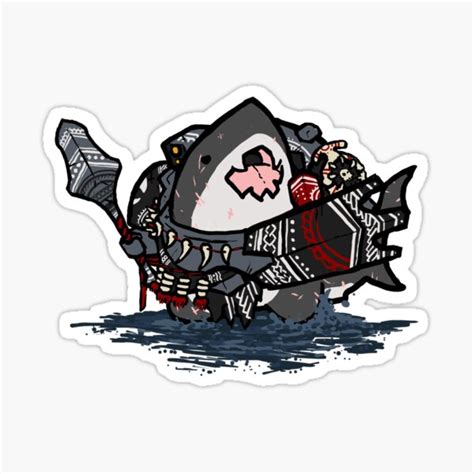 Chibi Carcharodons Assault Terminator Sticker For Sale By Spectralidax Redbubble