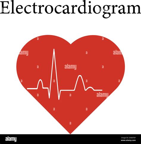 A Flat Icon Of Ecg Within Heart Vector Illustration Of The Heart Beat Stock Vector Image And Art