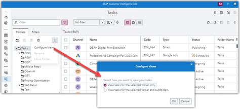 Sas Customer Intelligence 360 Folder View Settings