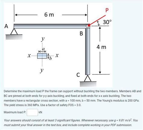 Solved Determine The Maximum Load P The Frame Can Support Chegg
