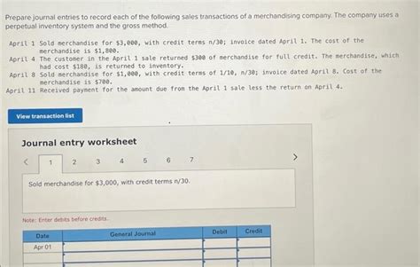 Solved Prepare Journal Entries To Record Each Of The