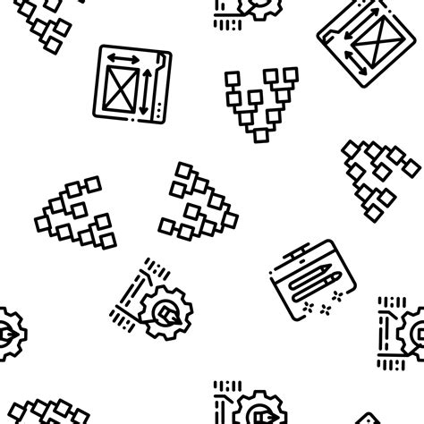 Front End Development Seamless Pattern Vector 17388407 Vector Art At