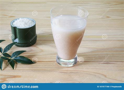 Sweet Fermented Rice Wrapped By Elephants Ear Plant Leaves Dessert In
