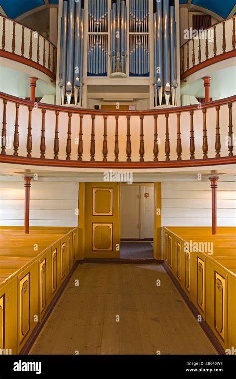 The Organ In Cathedral Havnar Kirkja City Of Torshavn Faroe Islands