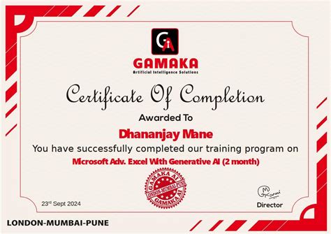Dhananjay Mane On Linkedin Gamakaai Excel Exceljobs Advexceltraining