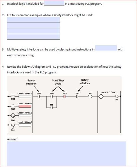 Solved 1 Interlock Logic Is Included For In Almost Every