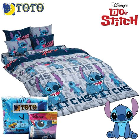 ชุดเครื่องนอน Toto ลาย Lilo And Stitch ลีโล่แอนด์สติทช์ ขนาด 3 5ฟุต 5ฟุต และ 6 ฟุต ชุด