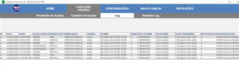 Planilha Login Excel Vba 100 Grátis