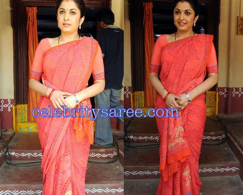 South Indian Actress Ramya Krishna Designer Sarees Collection Saree Blouse Patterns