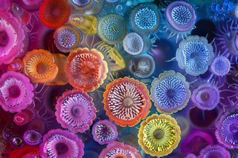 Vibrant Abstract Floral Design With Colorful Intricate Patterns And Textures Resembling An