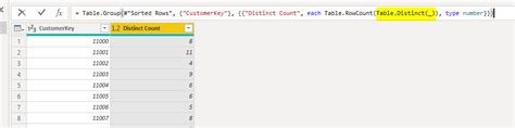 Count Of Unique Values Distinctcount In Power Bi Through Power Query Group By Transformation
