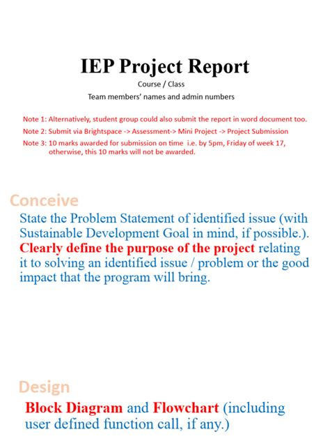 iep project report template pdf input output software engineering