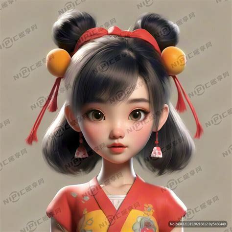 Ai创作图桃子型女孩卡通形象 昵图网