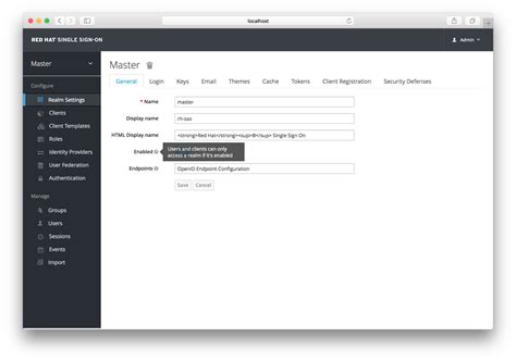 Chapter 3 Admin Console Red Hat Single Sign On 71 Red Hat Customer
