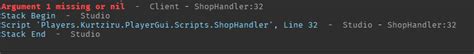 Argument 1 Missing Or Nil Scripting Support Developer Forum Roblox