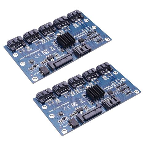 2x Controller Card Motherboard Sata Expansion Card 1 To 5 Port Sata3 0 6gbps Multiplier Sata