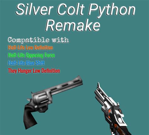 Silver Colt Python Remake Addon Half Life Moddb
