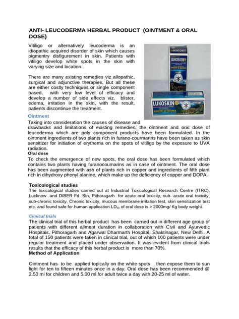 Anti Leucoderma 0 Pdf Dermatitis Topical Medication