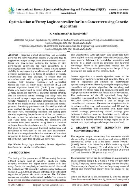 pdf optimization of fuzzy logic controller for luo converter using