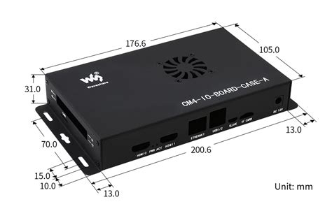 Metal Box A For Raspberry Pi Compute Module IO Board With Cooling Fan