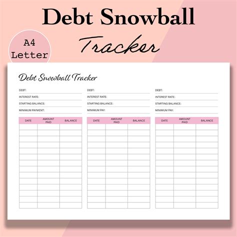 Debt Snowball Tracker Printable Debt Free Chart Debt Payoff Worksheets Library