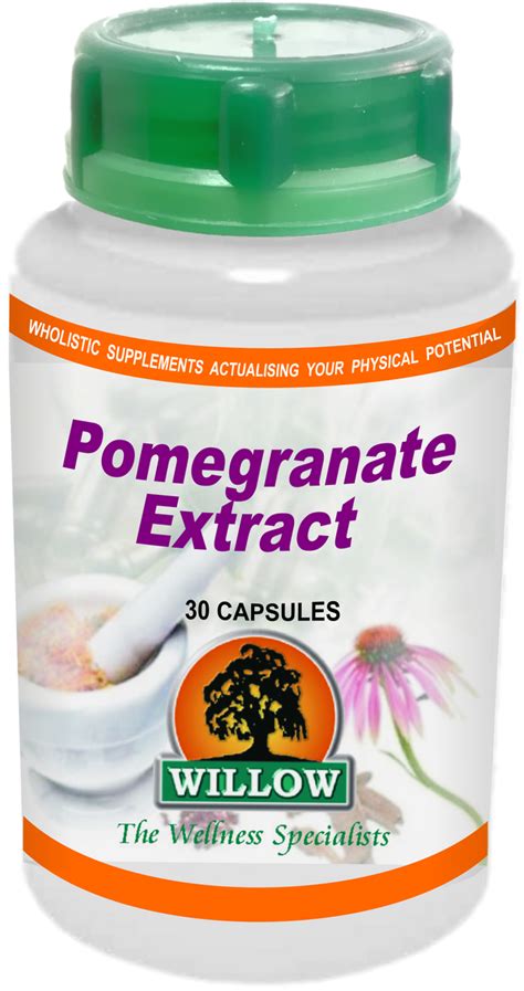 Willow Pomegranate Extract 30 Capsules Onelifehealth