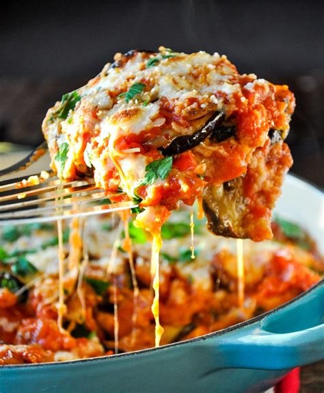 Baked Eggplant Parmesan Gf Option Vegan Option Vegetarian Honey