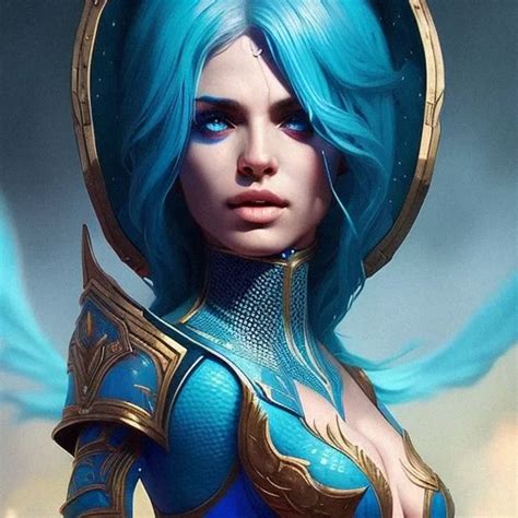 Ai Art Generator Blue Skinned Woman