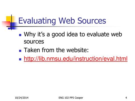 Ppt Evaluating Sources Powerpoint Presentation Free Download Id 5802714